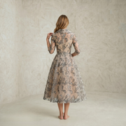 Pauline | Leaf Detail Midi Dress – TheCapeLabel